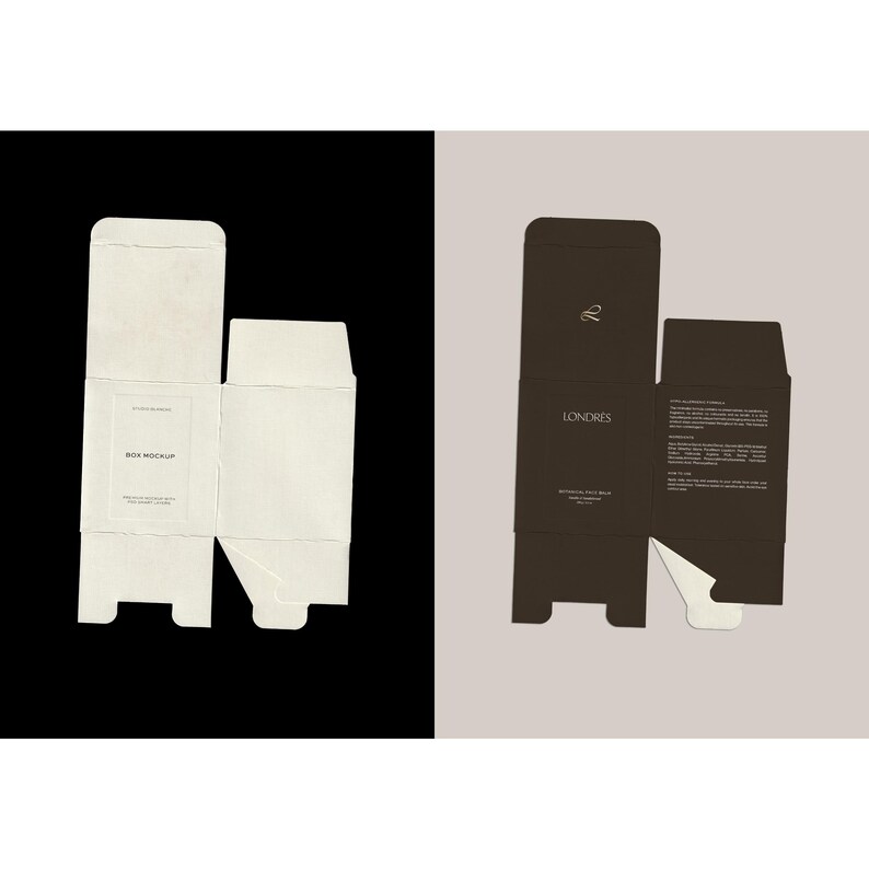 Scanned Cosmetic Box Mockup, Scan Box Branding Mockup, Product ...