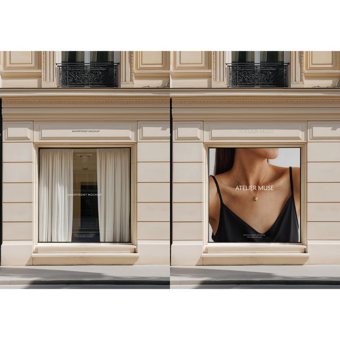 Luxury Boutique Shopfront Mockup: Signage Design PSD (4000x5600 Px) - Etsy
