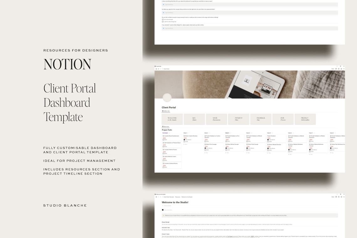 Notion Client Portal Template Client Management System - Etsy