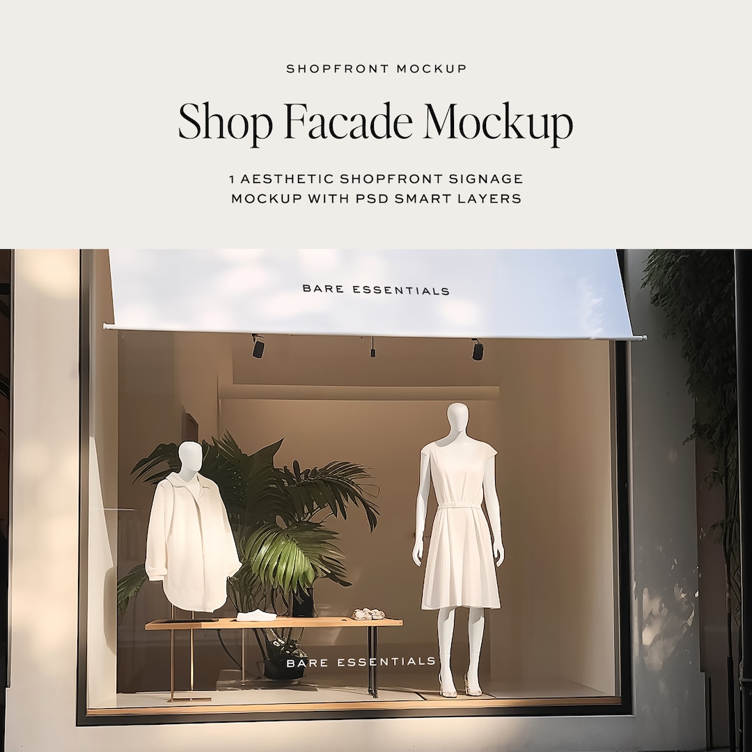 Shop Storefront Mockup Facade Mockup Window Display Mockup - Etsy