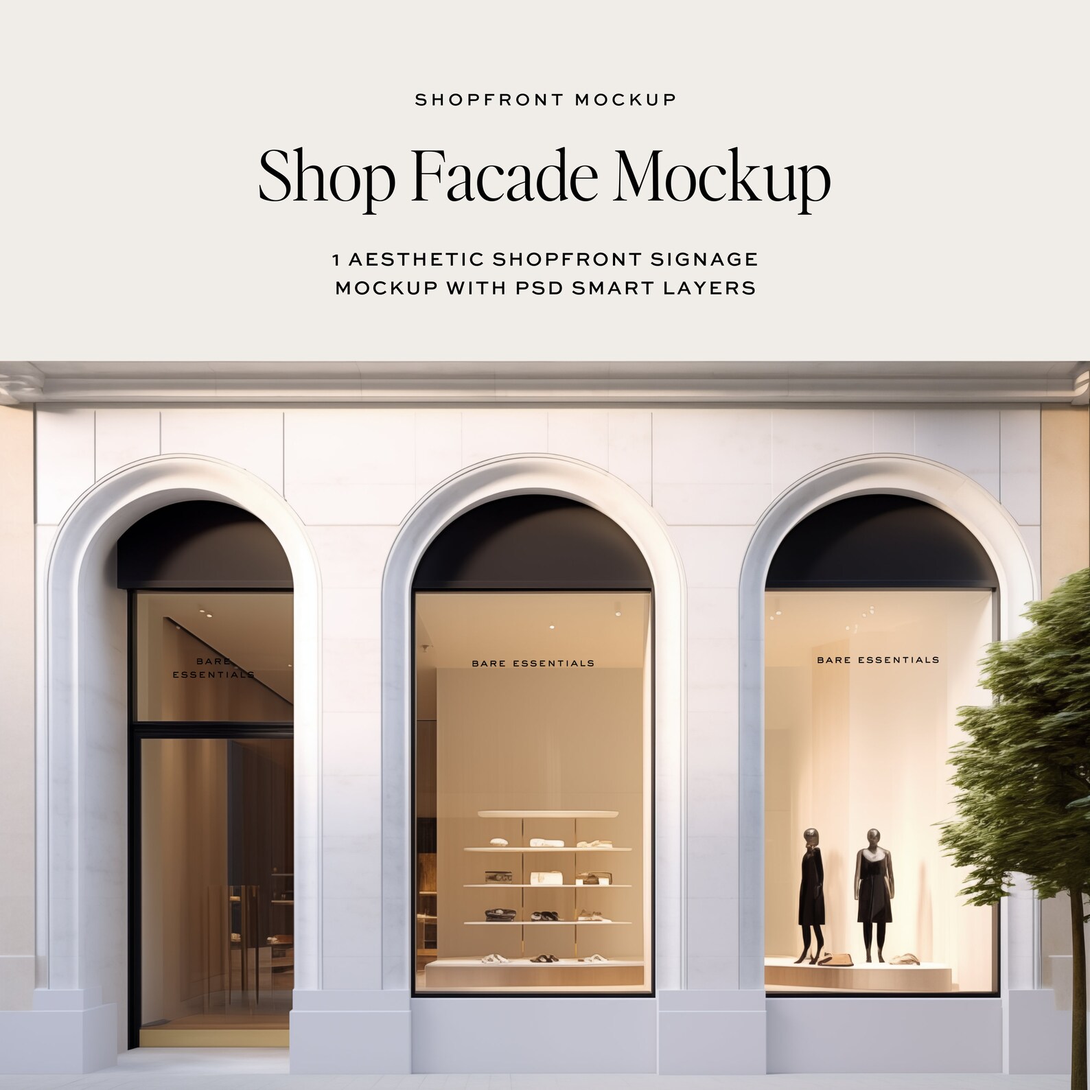 Shop Storefront Mockup, Facade Mockup, Window Display Mockup, Sign ...