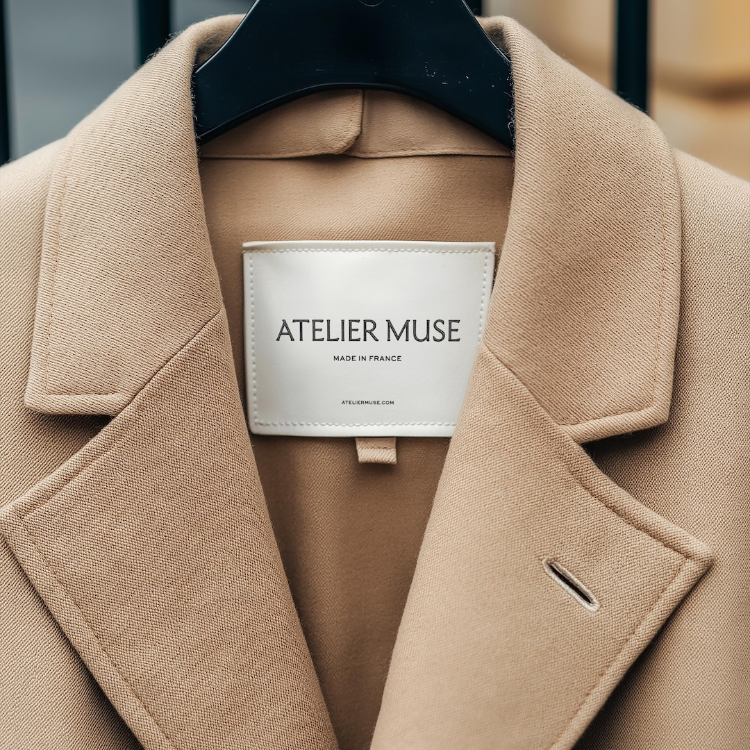 Garment Tag Mockup PSD: Woven Label With Embroidery Effects - Etsy