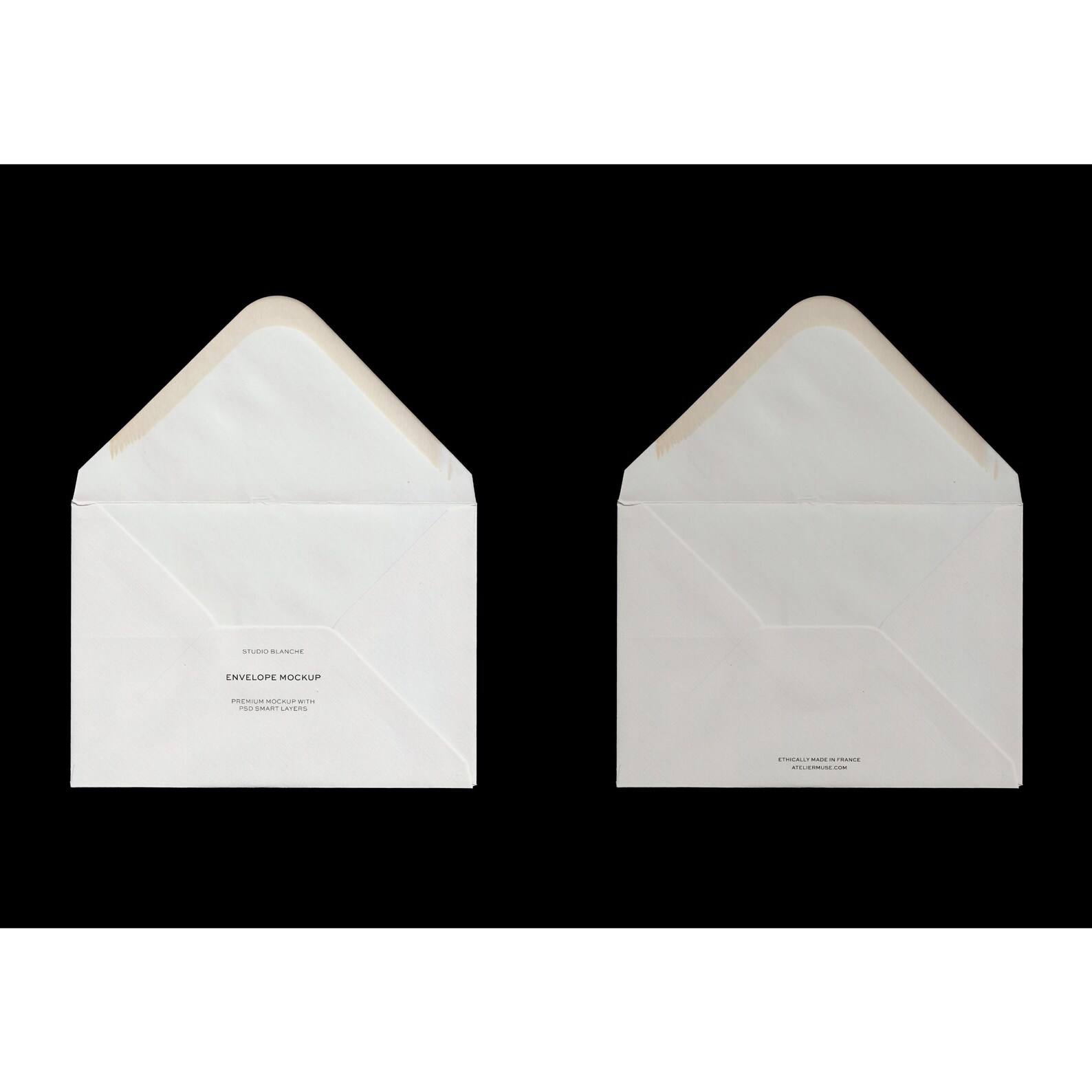 Stationery Envelope Scan Mockup, Scanned Envelope Mockup, Paper ...
