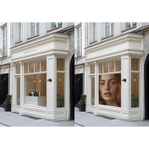 Salon Storefront Mockup, Facade Mockup, Window Display Mockup, Sign ...