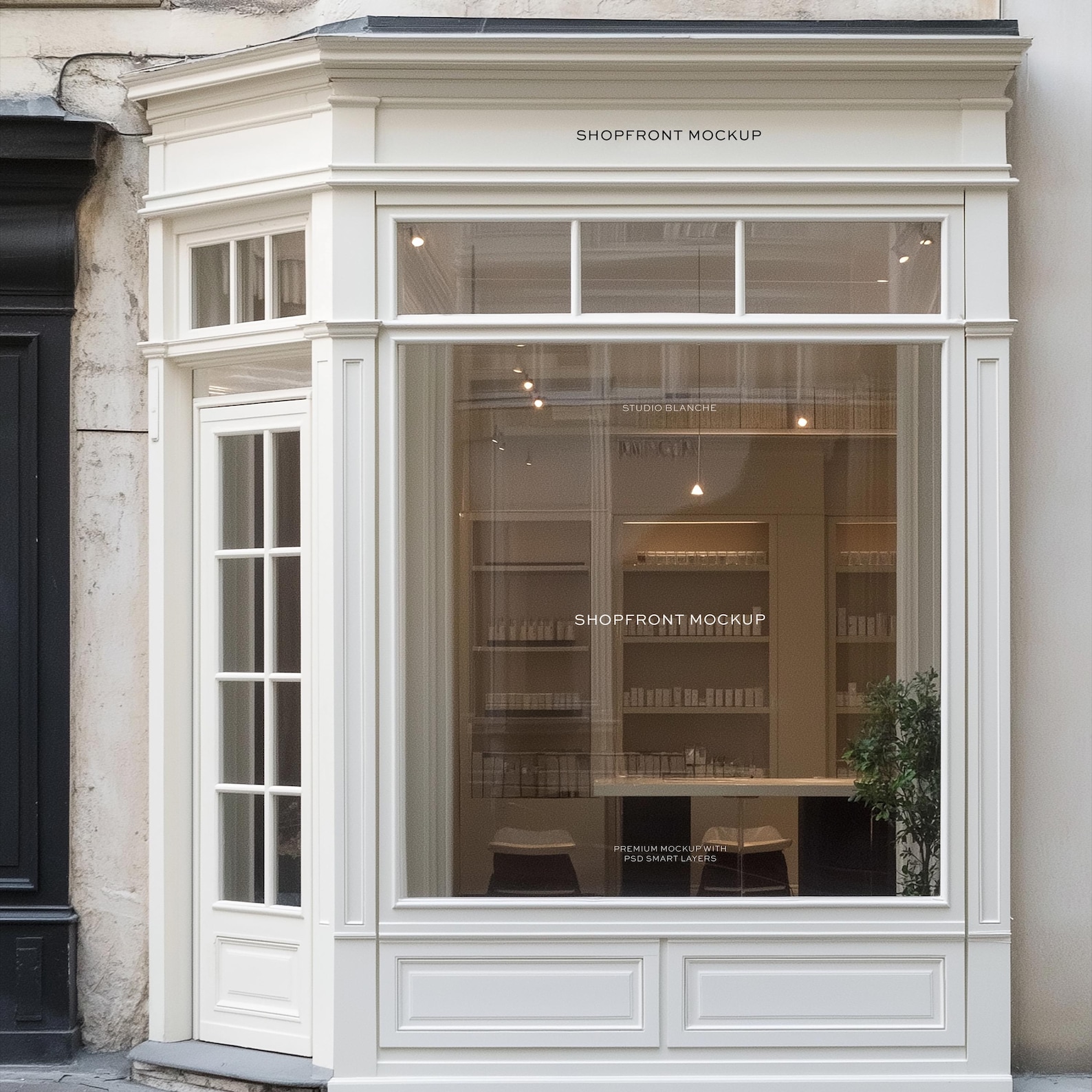 Salon Storefront Mockup, Facade Mockup, Window Display Mockup, Sign Mockup, Signage Mockup, Hair ...