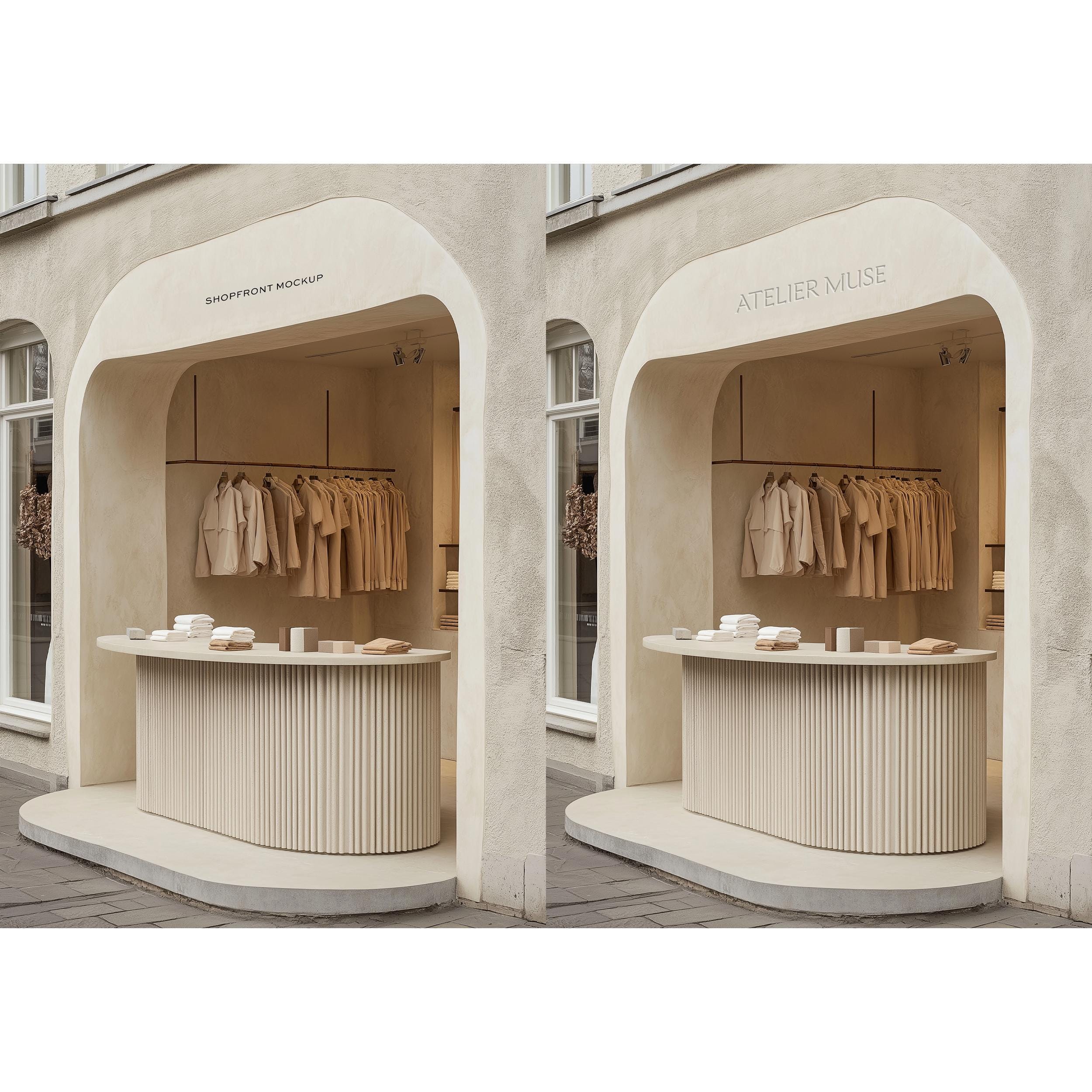 Shop Storefront Mockup PSD: Signage Effects, Pop-up Facade - Etsy