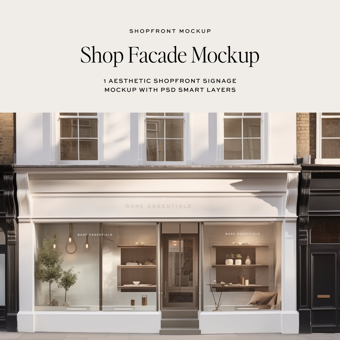 Shop Storefront Mockup, Facade Mockup, Window Display Mockup, Sign ...