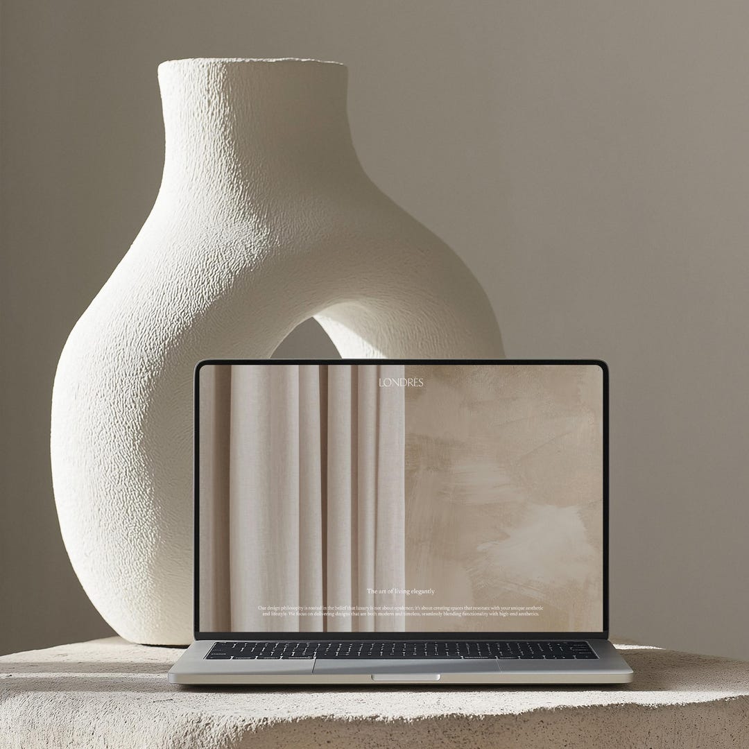 MacBook Mockup PSD: Sleek Display, Minimalist Design - Etsy
