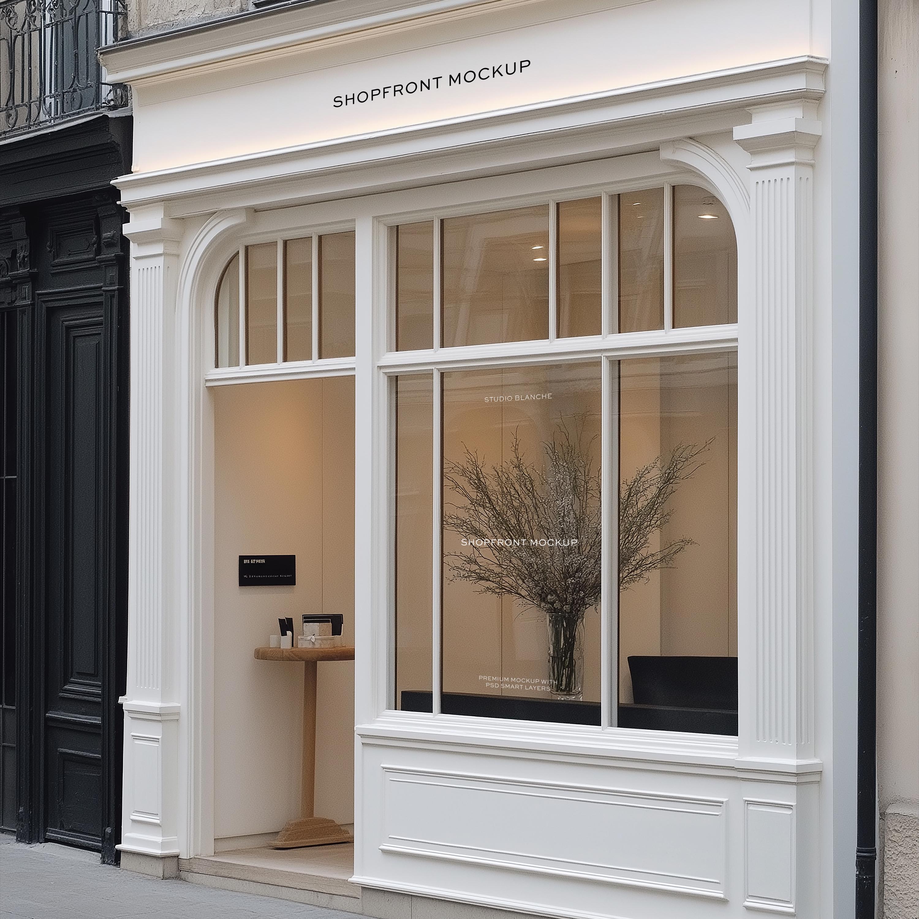 Salon Storefront Mockup, Facade Mockup, Window Display Mockup, Sign ...