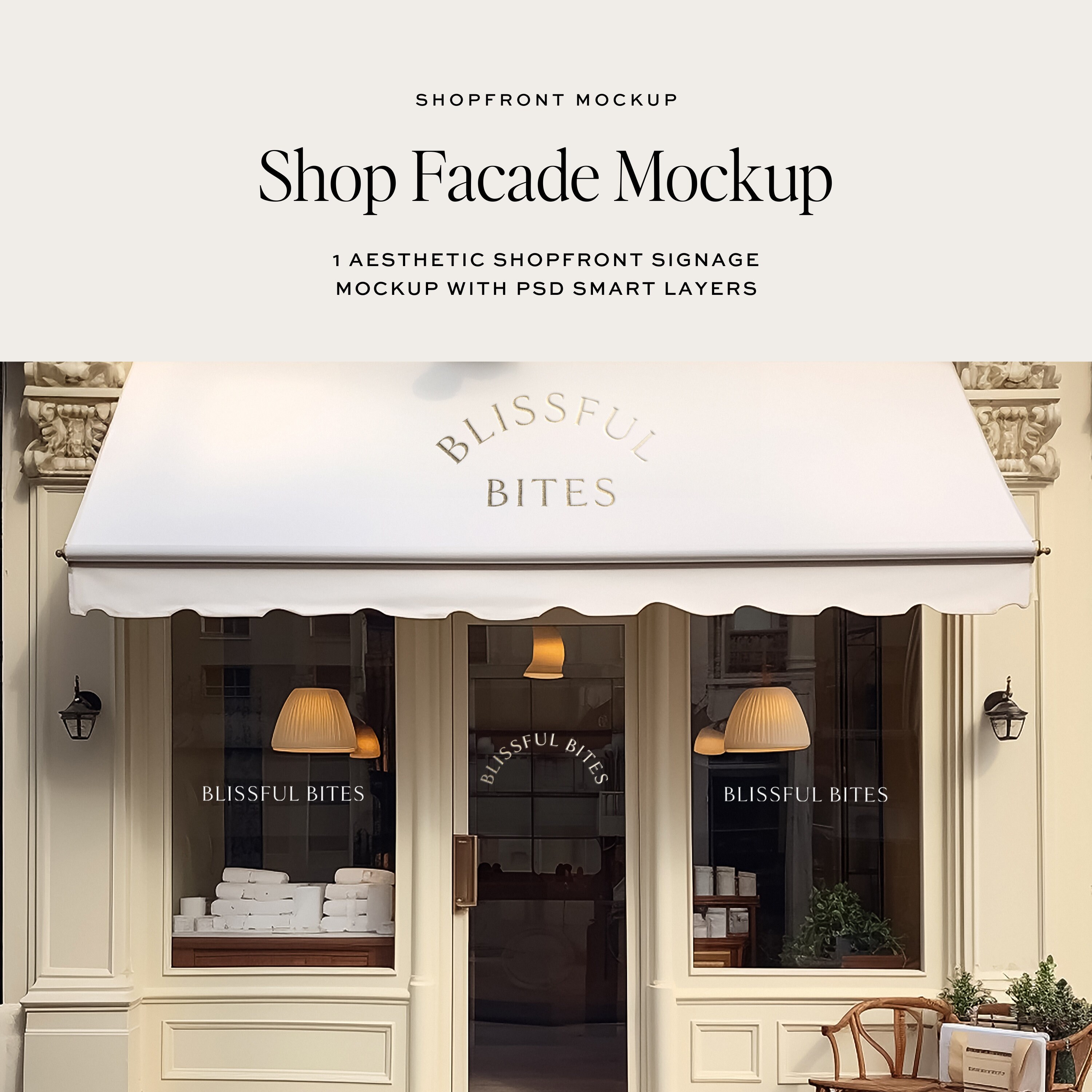 Shop Storefront Mockup, Facade Mockup, Window Display Mockup, Sign ...