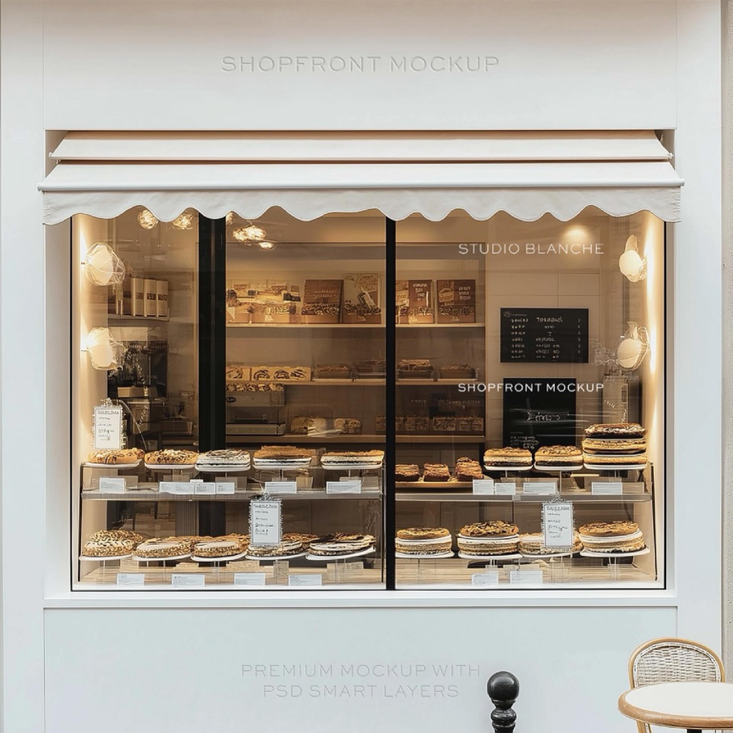 Café Shopfront Mockup, Coffee Shop Branding Mockup, Storefront Mockup ...