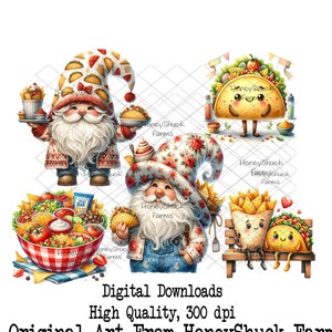Taco Clipart, Taco Gnomes, Clipart Bundle, Cute Taco Characters ...