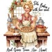 Baking Clipart PNG, Baker Girl, Vintage Baking Clipart Kitchen, Png ...