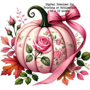 Pink Fall Clipart, Fall Png, Digital Download, Pink Pumpkins ...