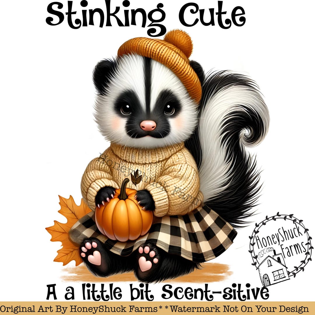 Fall Clipart Png, Funny Skunk, Stinking Cute Png Image Digital Download ...