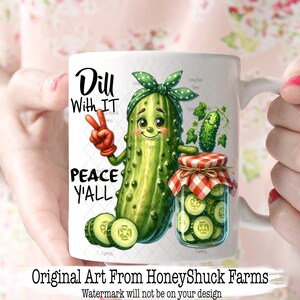 Pickle Clipart, Dill With It, Digital Download, Funny Pickle Sign ...