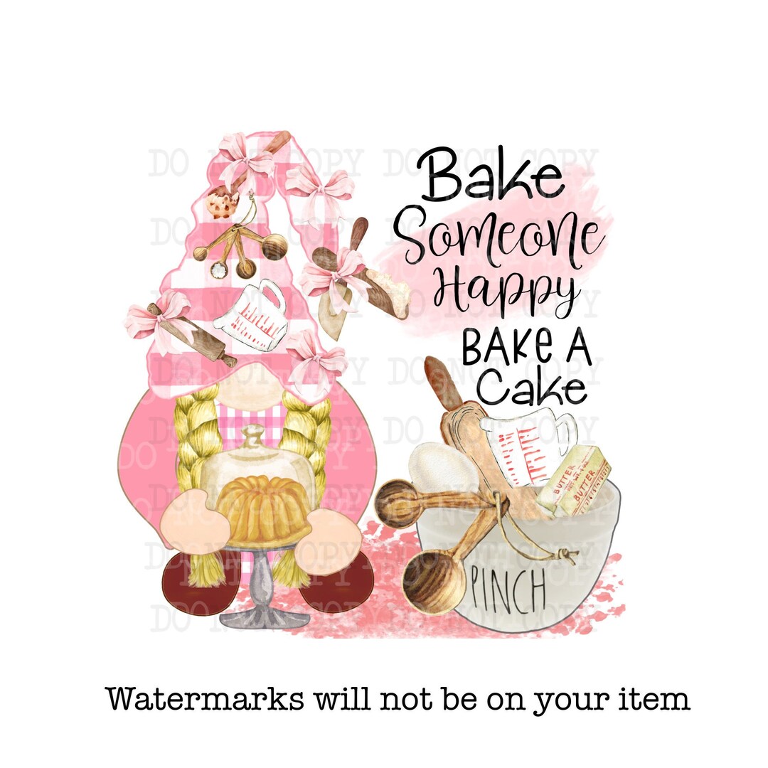Baking Gnome, Cake Baker, Digital Download, Baking Shirt,, Gonk Gnome ...
