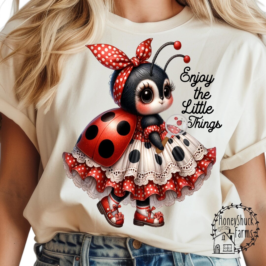 Girly Ladybug Clipart, Shirt Sublimation Design (digital Download - Etsy