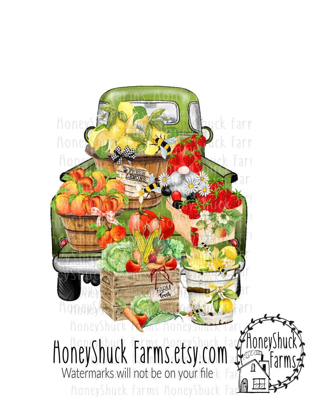 Produce Stand, Farmers Market Sign, Produce Truck Digital Download ...