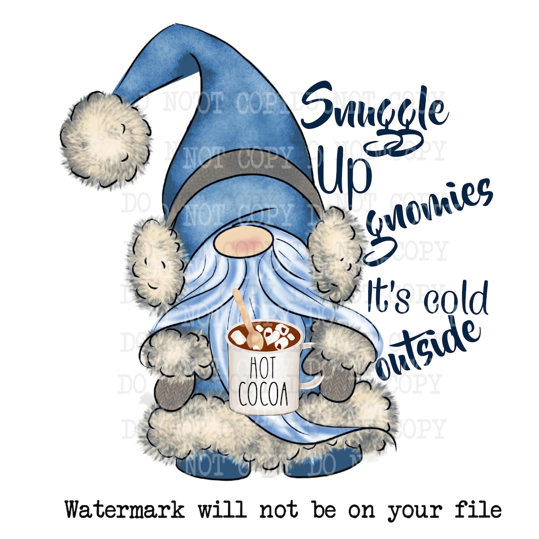 Gnomes Png, Winter Gnome Digital Download, Snuggle up Gnomies, Gnome ...