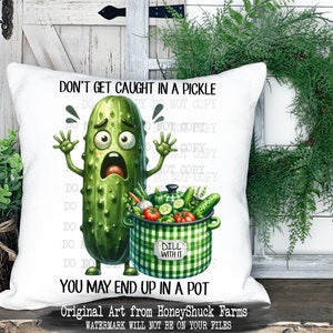 Cute Pickles Clipart, Canning Jar Label, Crazy Pickle Guy, Digital ...