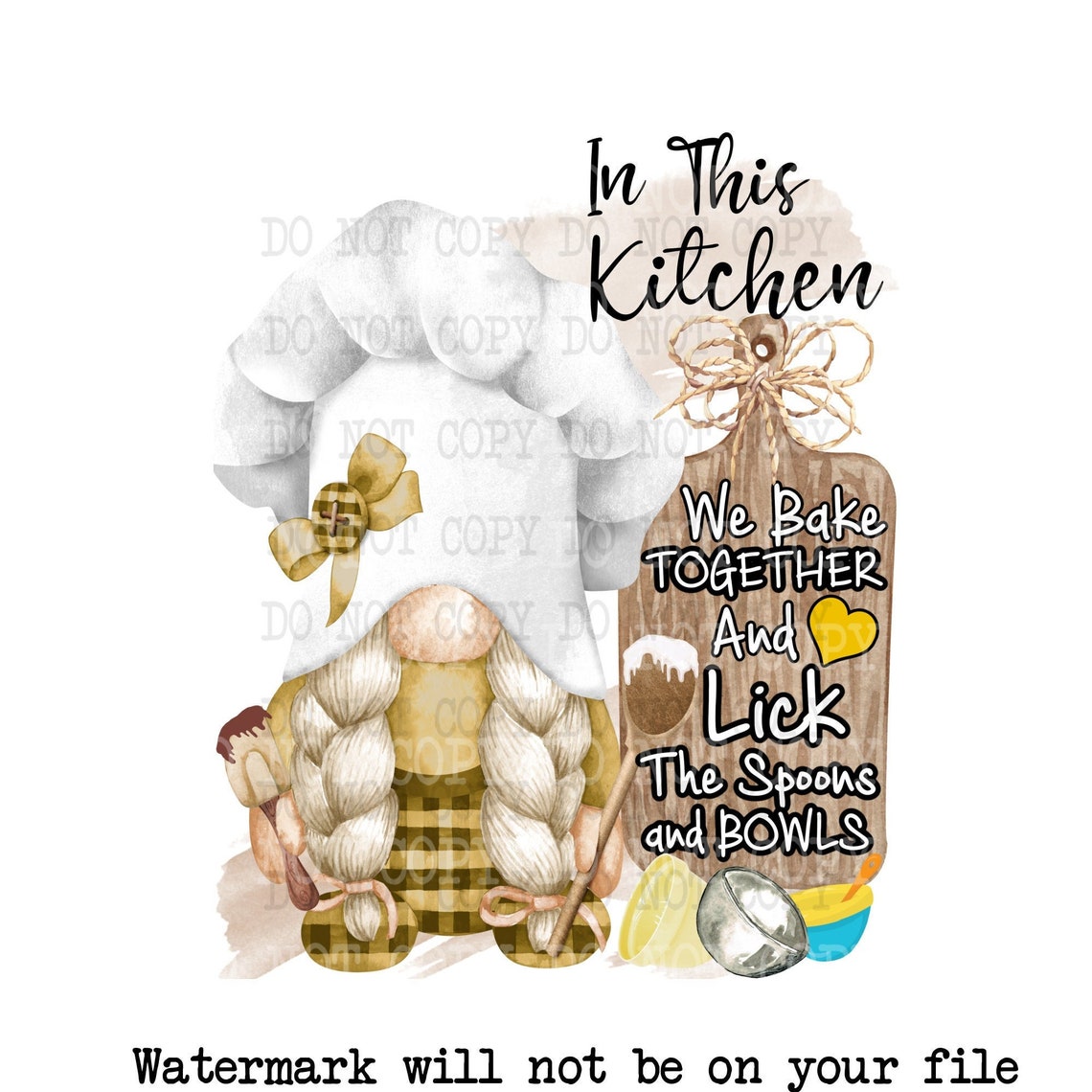 Baking Gnome Png My Kitchen Gnome Digital Download - Etsy