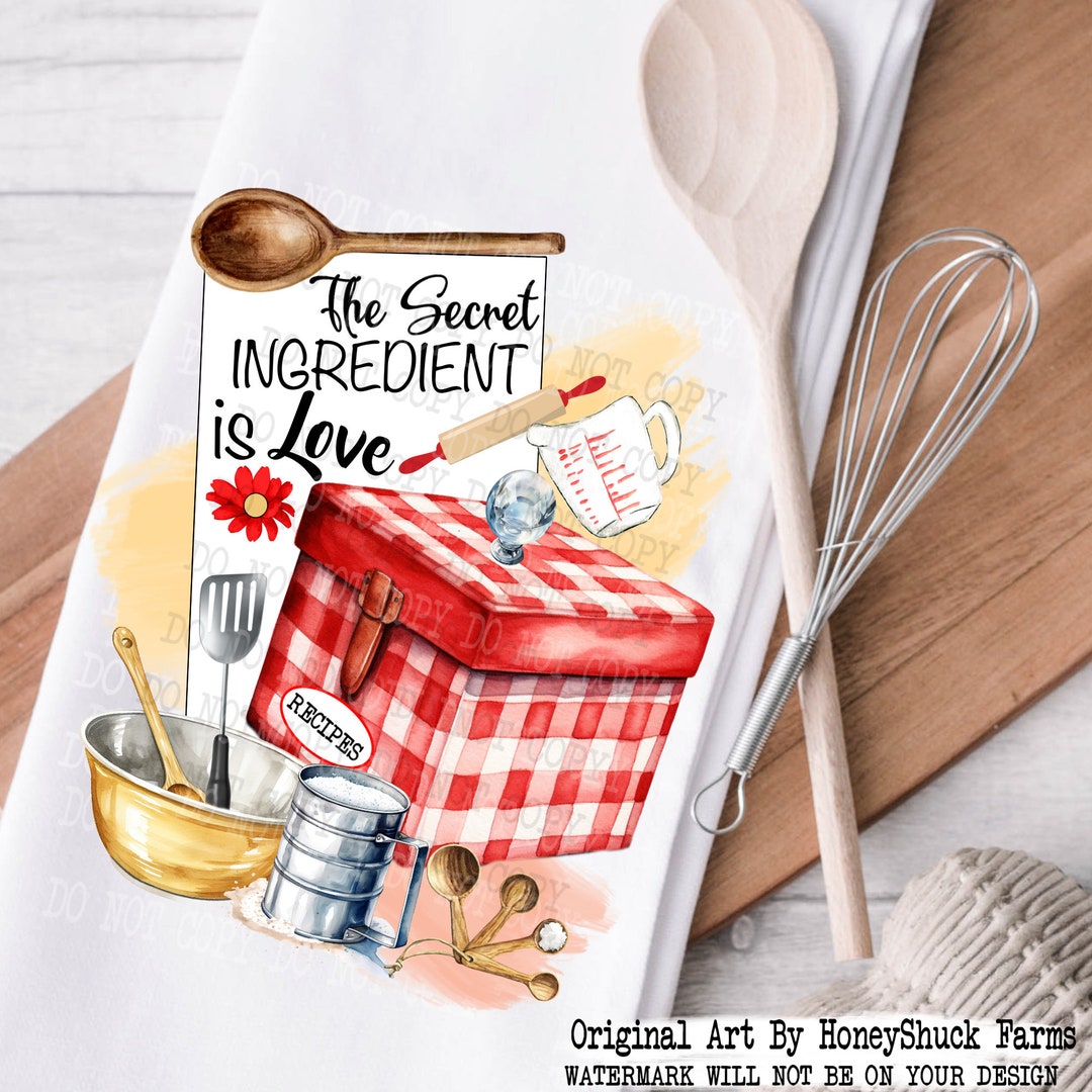 Baking Clipart PNG, Secret Ingredient, Recipe Book Cover (digital ...