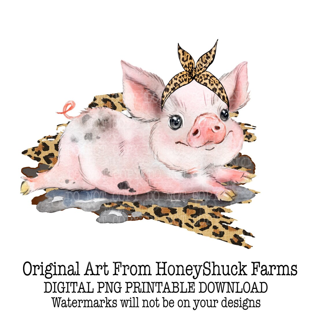 Pig Png, Cute Pig Digital Download, Pig Clipart, Digital Graphics ...