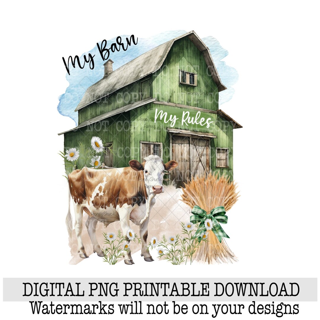 Farm Sublimation Farmhouse Barnyard Clipart My Barn My - Etsy