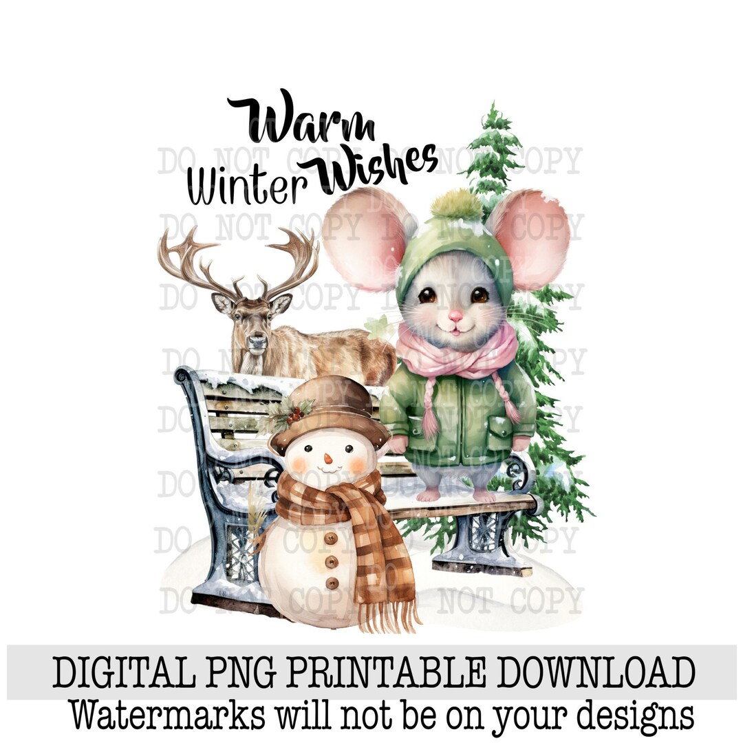 Winter Png, Winter Clipart, Woodland Friends Clipart, Winter Digital ...