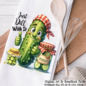 Cute Pickles Clipart, Canning Jar Label, Crazy Pickle Girl, Digital ...