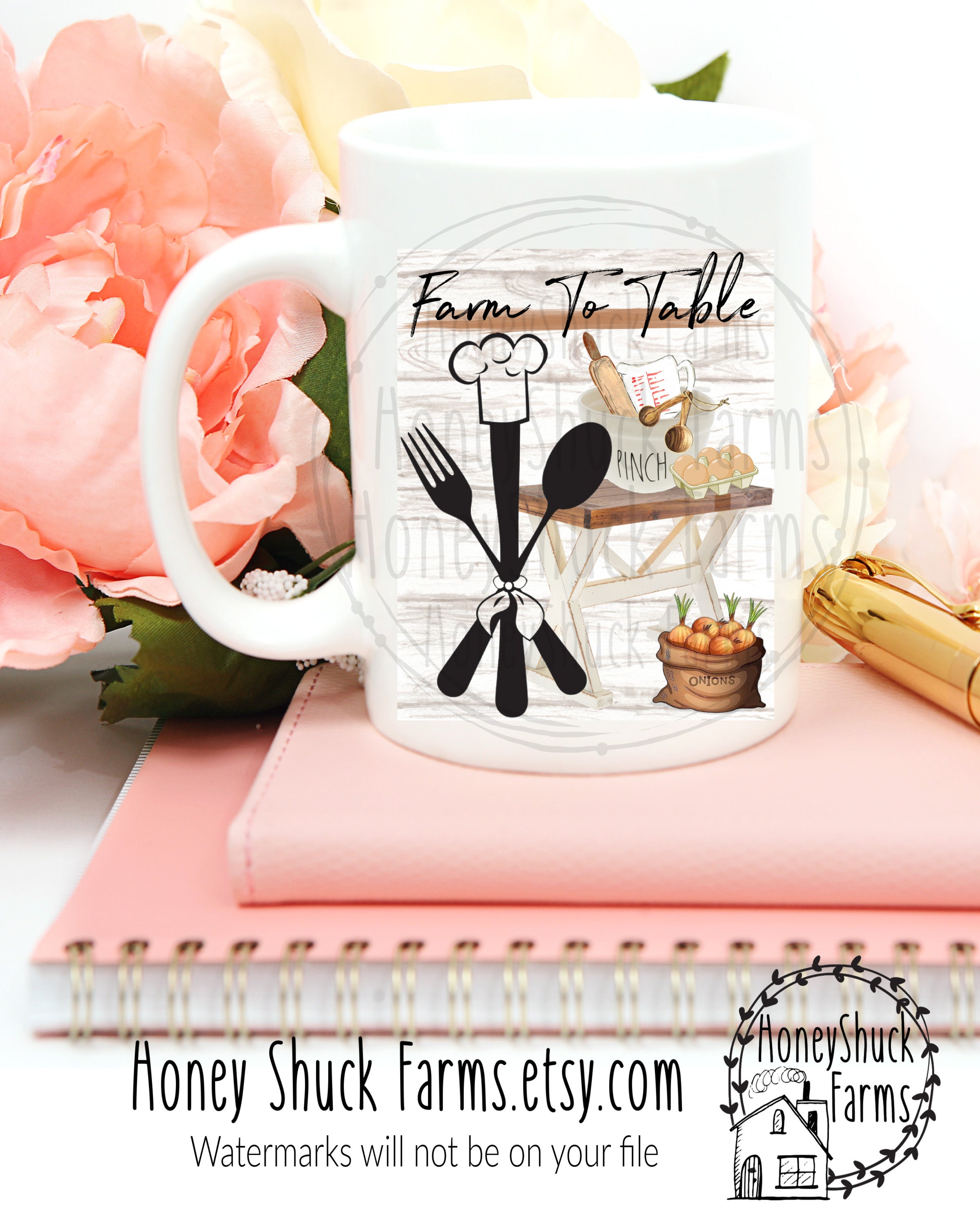 Farm to Table Printable Sign Digital Design Download | Etsy