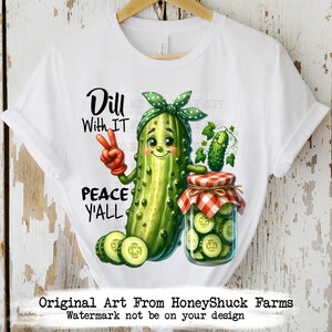 Pickle Clipart, Dill With It, Digital Download, Funny Pickle Sign ...