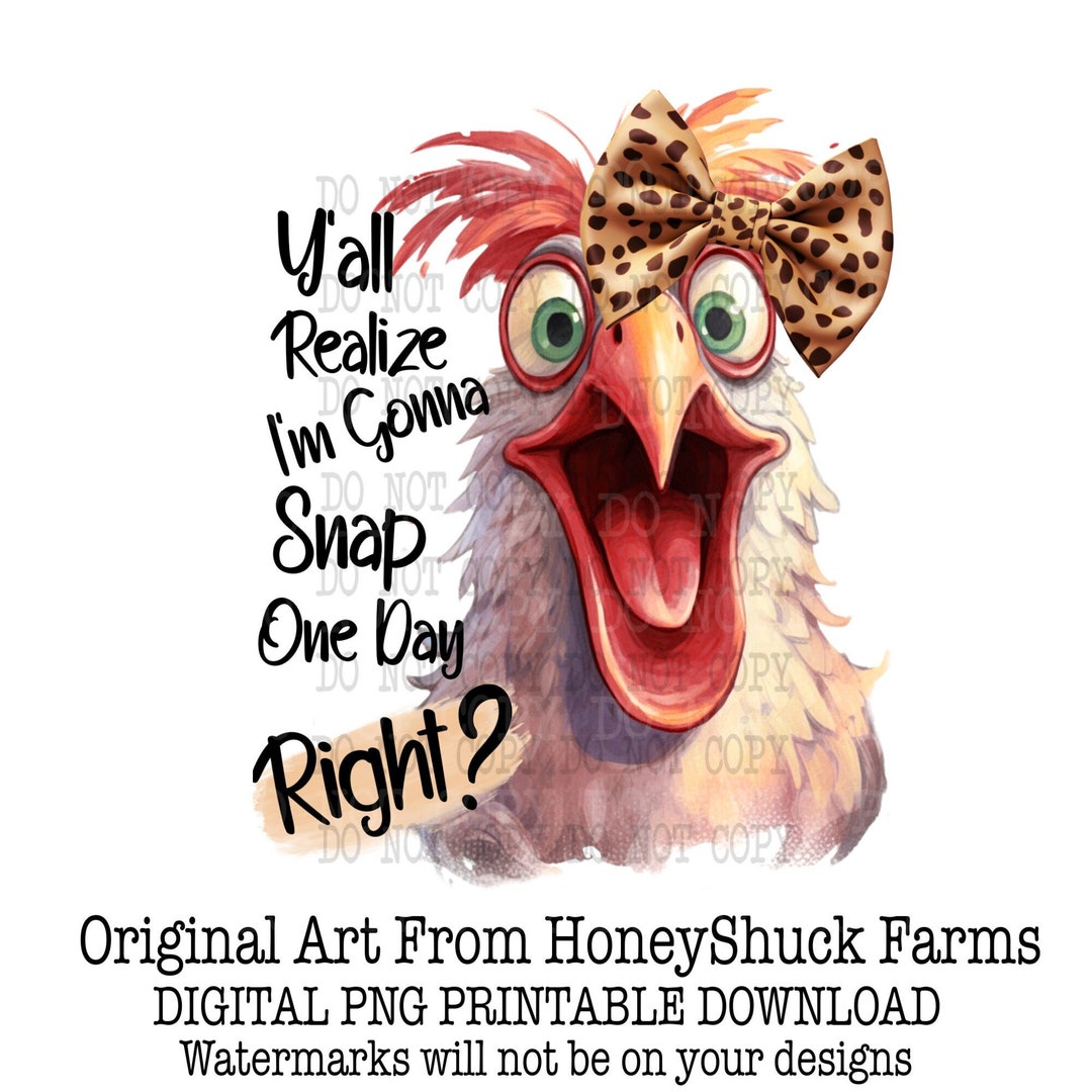 Crazy Chicken Lady Crazy Chicken Png Cute Chicken Clipart Digital