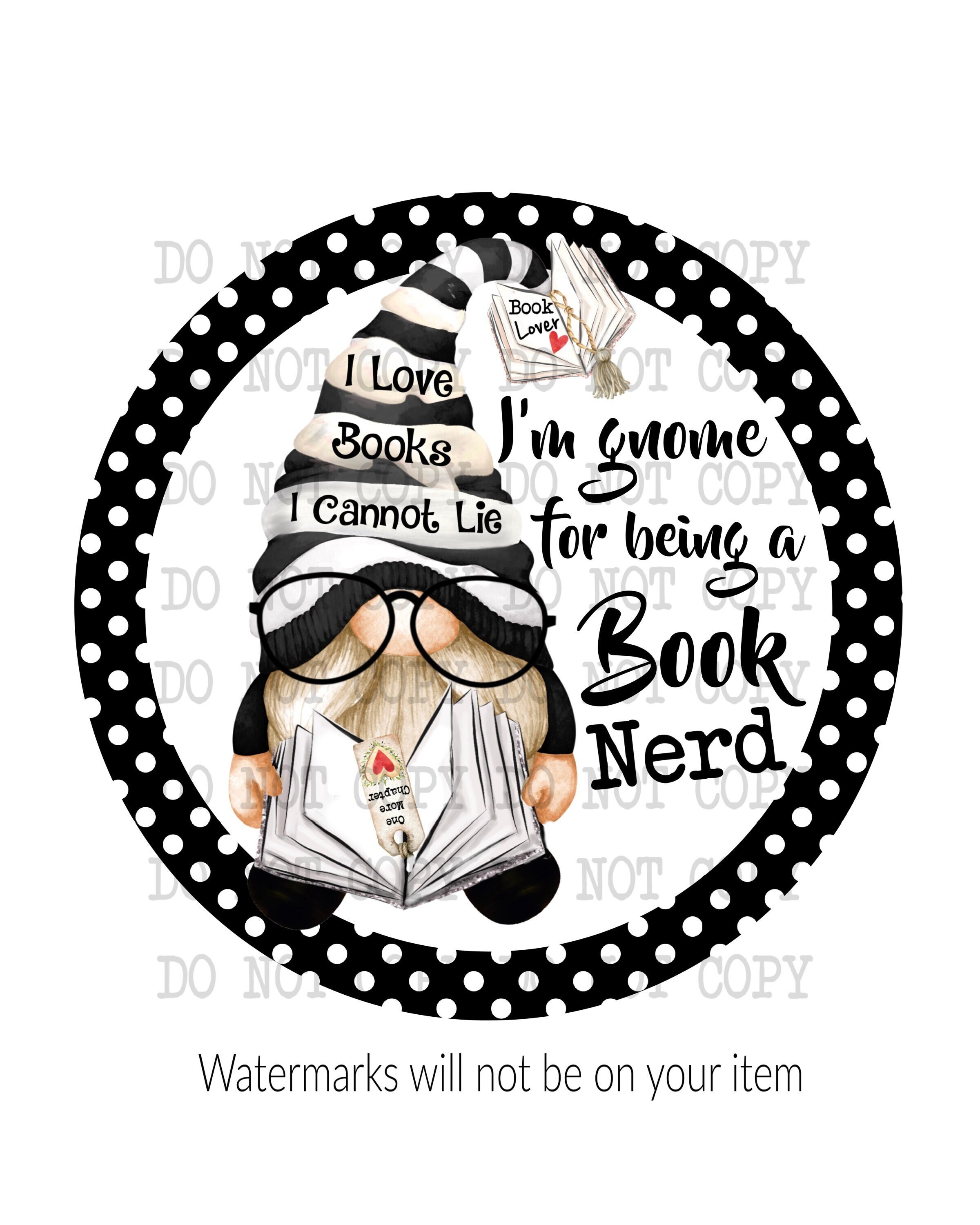 Book Lovers Sign Book Lovers Wreath Sign PNG Book Gnome | Etsy