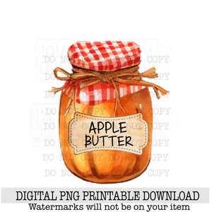 Apple Butter Clipart, Digital Download, Apple Butter Labels, Printable ...