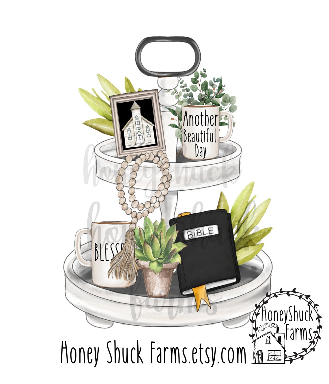 Tiered Tray Sublimation Design Download Farmhouse Traypng - Etsy
