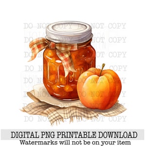 Apple Butter Clipart, Digital Download, Apple Butter Labels, Printable ...
