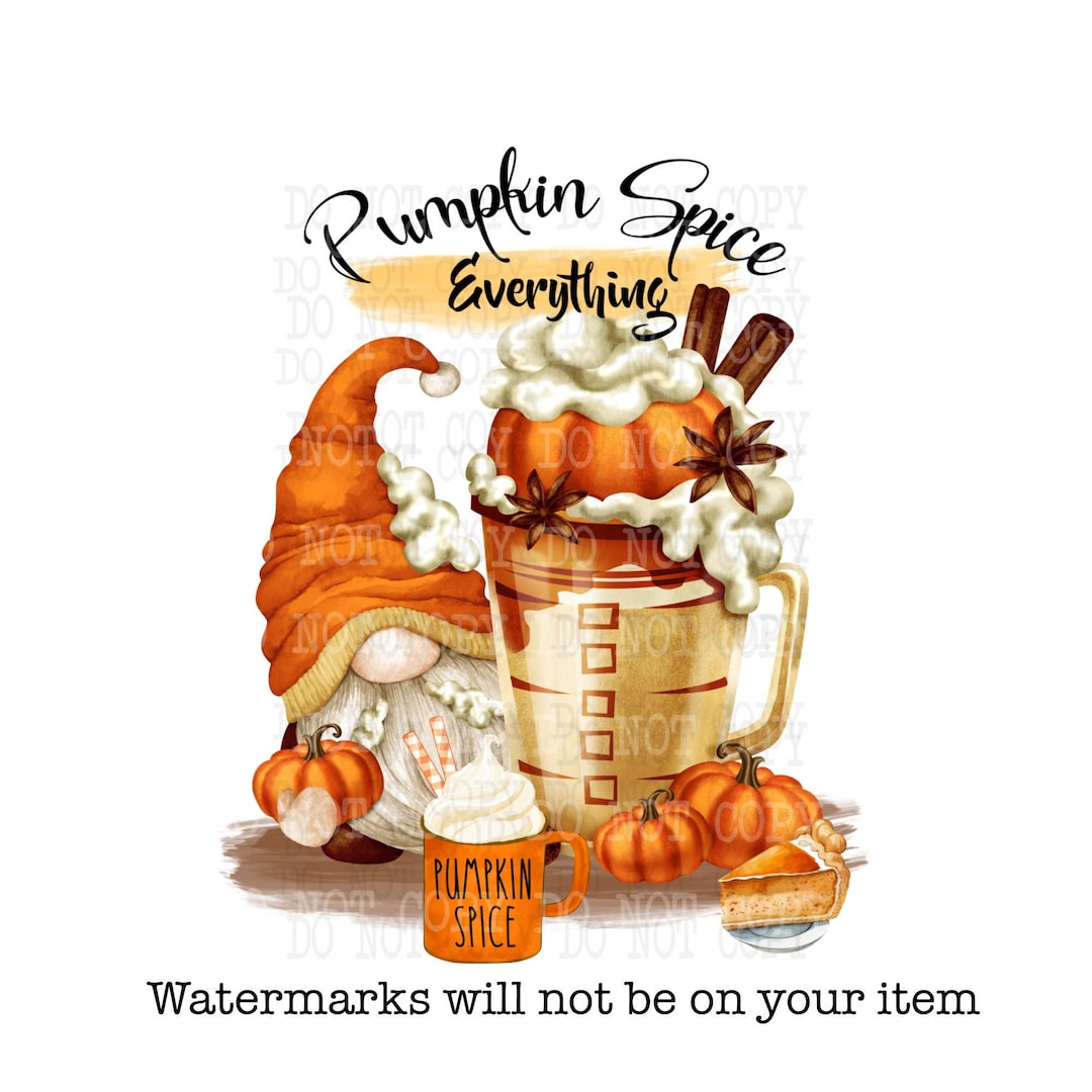 Pumpkin Spice Png, Fall Gnome, Digital Download, Pumpkin Spice ...