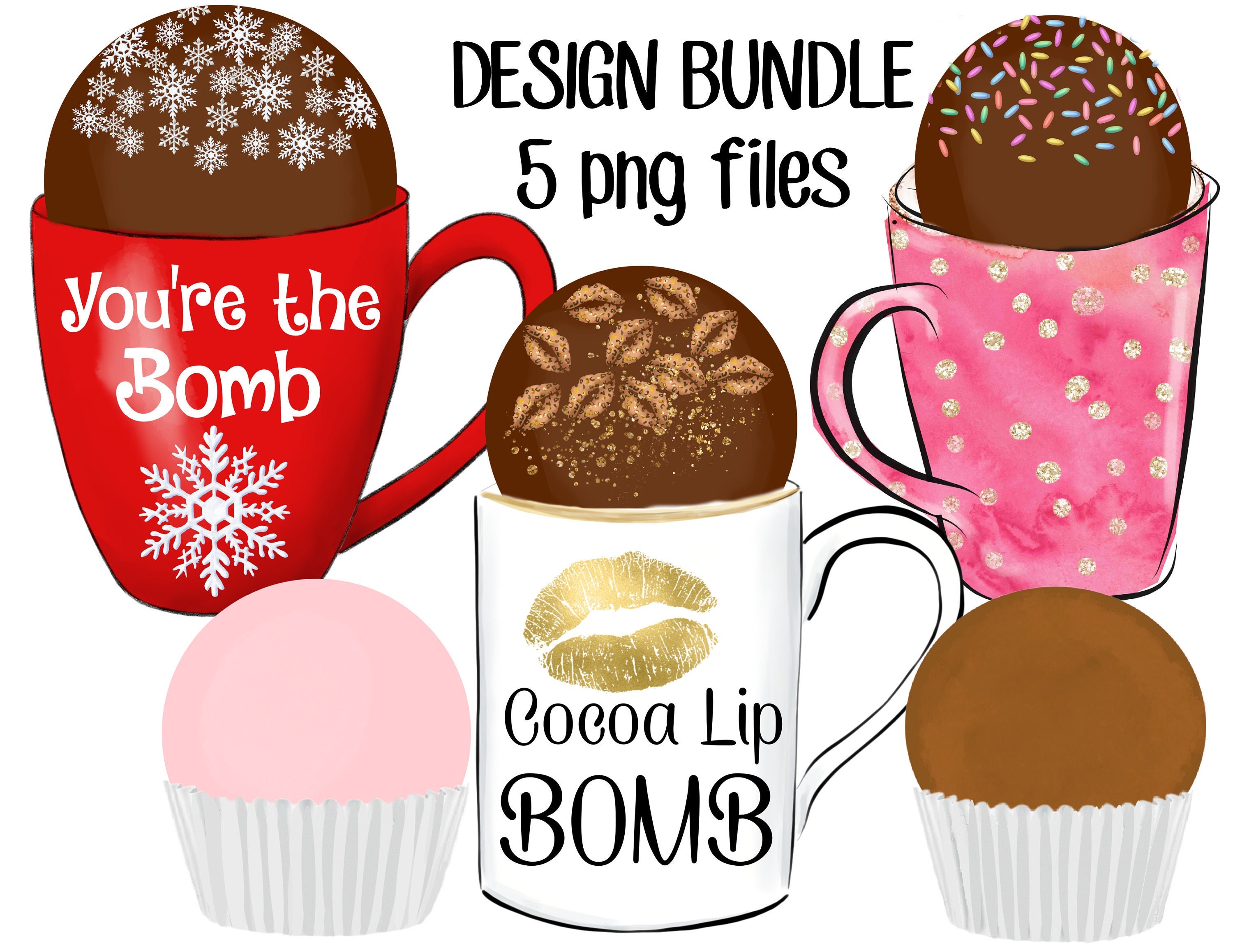 Hot Chocolate Bomb Clipart Hot Cocoa Bomb Png Cocoa Clipart | Etsy