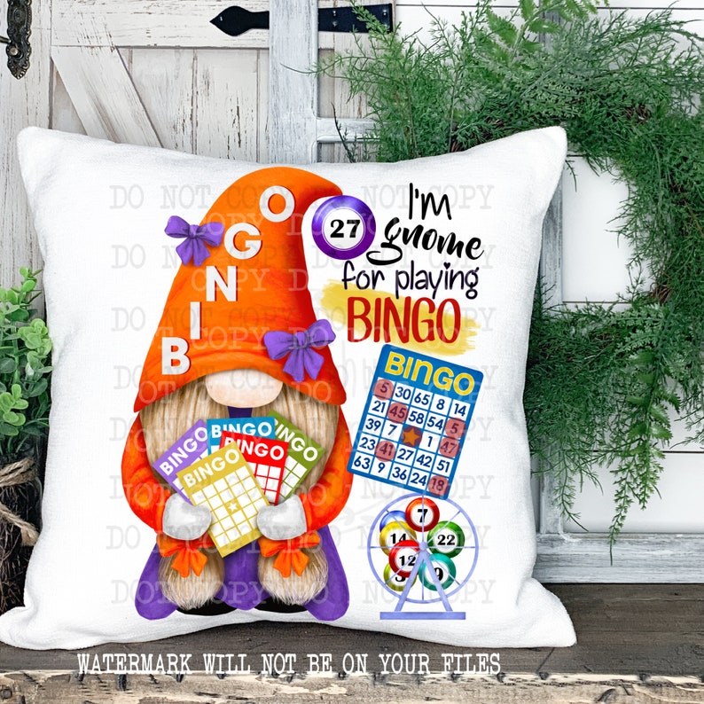 Bingo Gnome Png Bingo Player Gnomes Digital Download Bingo - Etsy