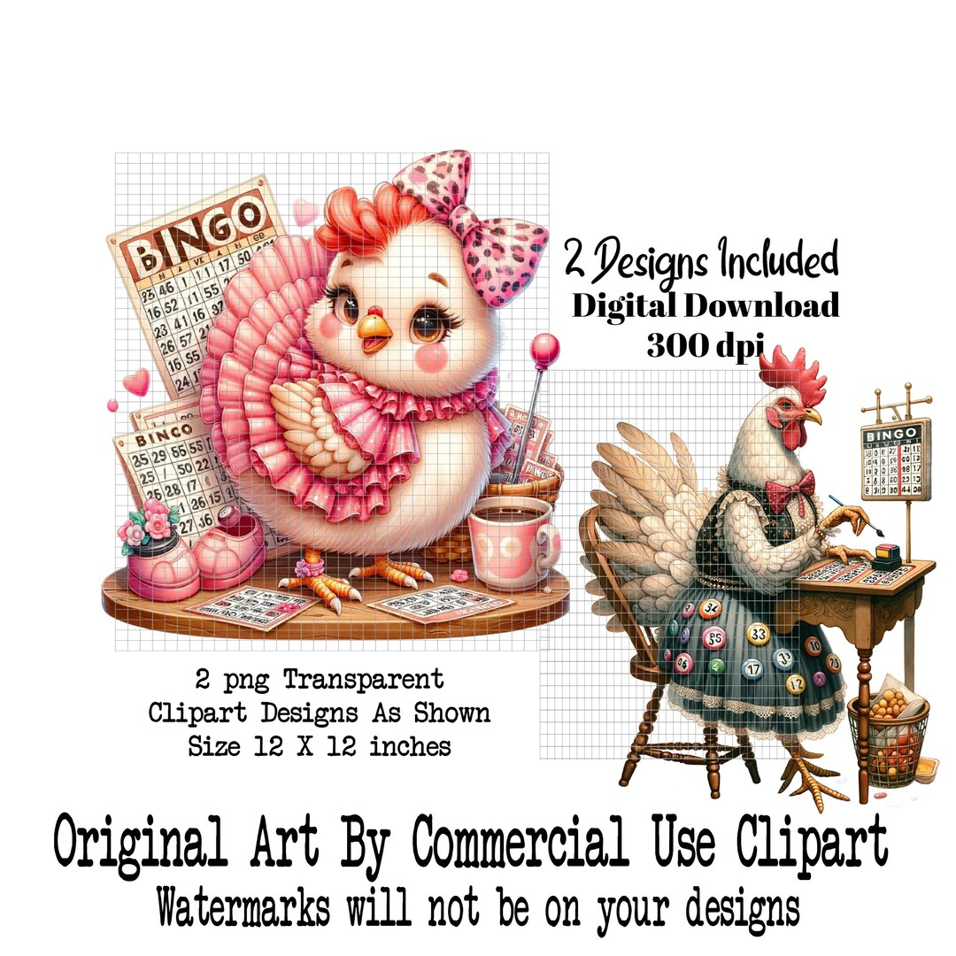 Bingo Png, Bingo Chicken Png, Bingo Clipart, Chicken Png, Sublimation ...