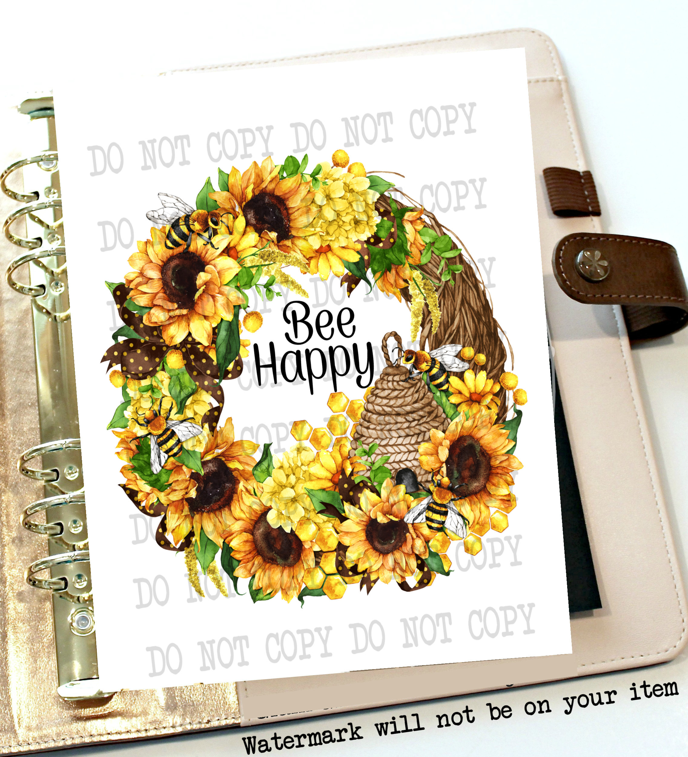 Bee Happy Png, Bee Clipart, Bee Happy Wreath Digital Download, Bee ...
