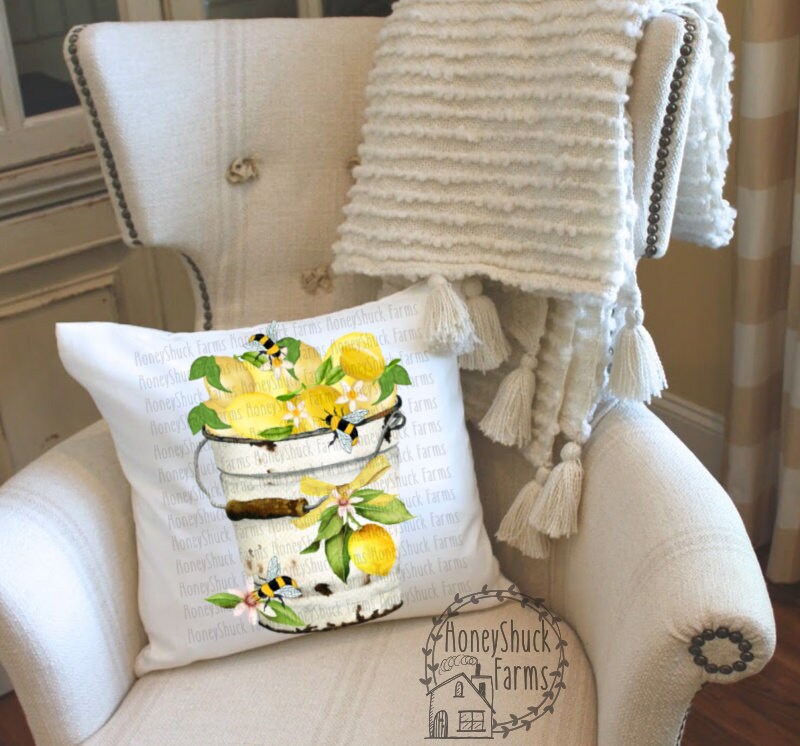 Lemons and Bees Digital Download Lemon Print Digital Design - Etsy Canada