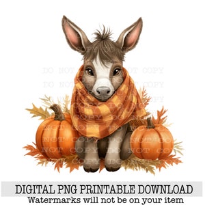 Donkey Clipart Png, Digital Download, Fall Clipart, Paper Crafter ...