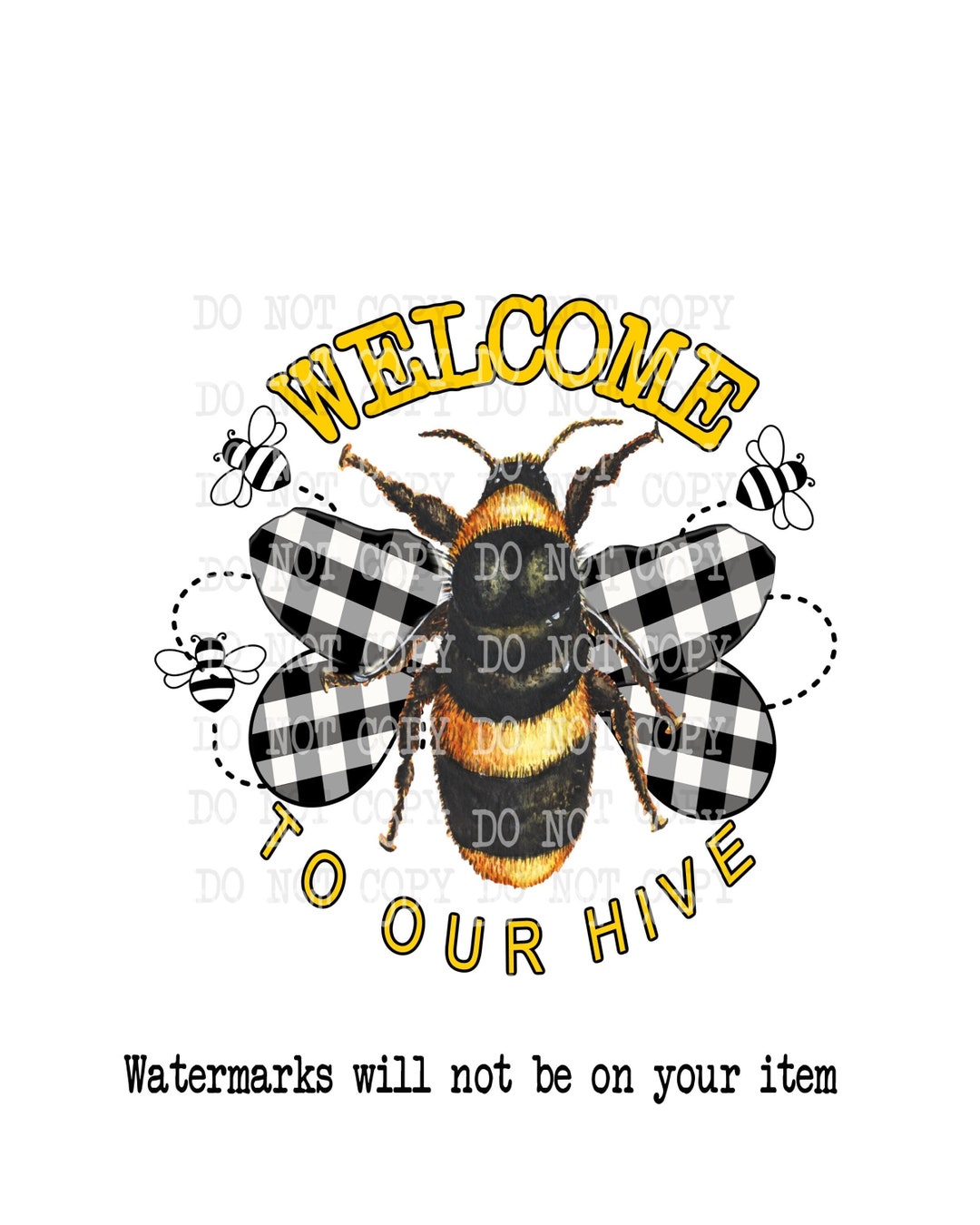 Welcome to Our Hive, Bee Digital Download, Bee Clipart, Watercolor ...