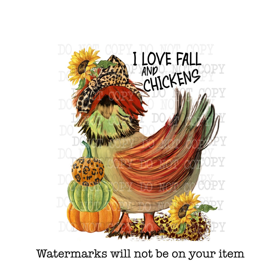 Fall Chicken Png, Chicken Png, Digital Download, Chicken Sunflower Png ...