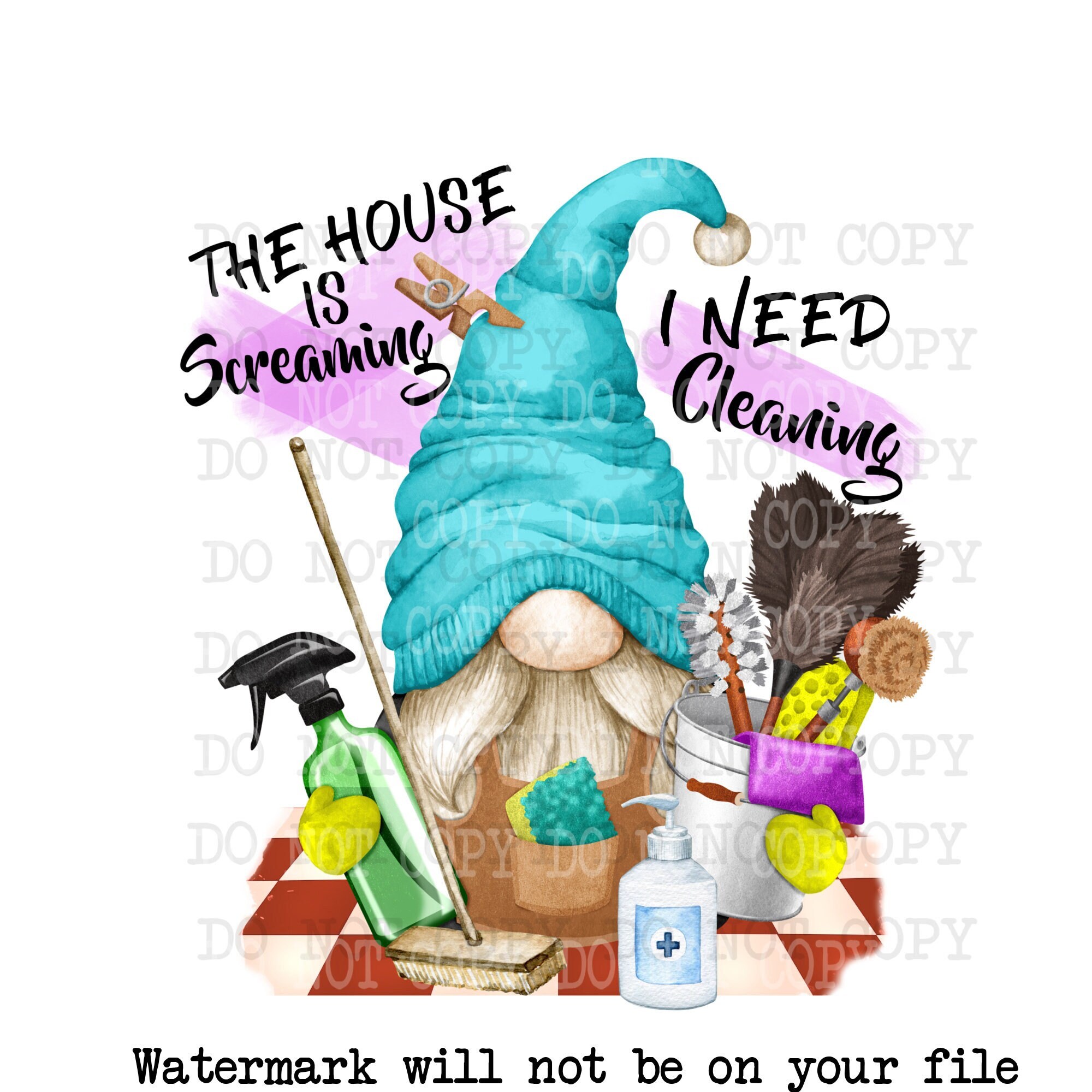 Cleaning Gnome Png Digital Download Gnome Png House - Etsy
