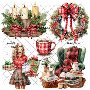 Cozy Christmas Bundle Png, Christmas Clipart, Digital Download, Coffee ...