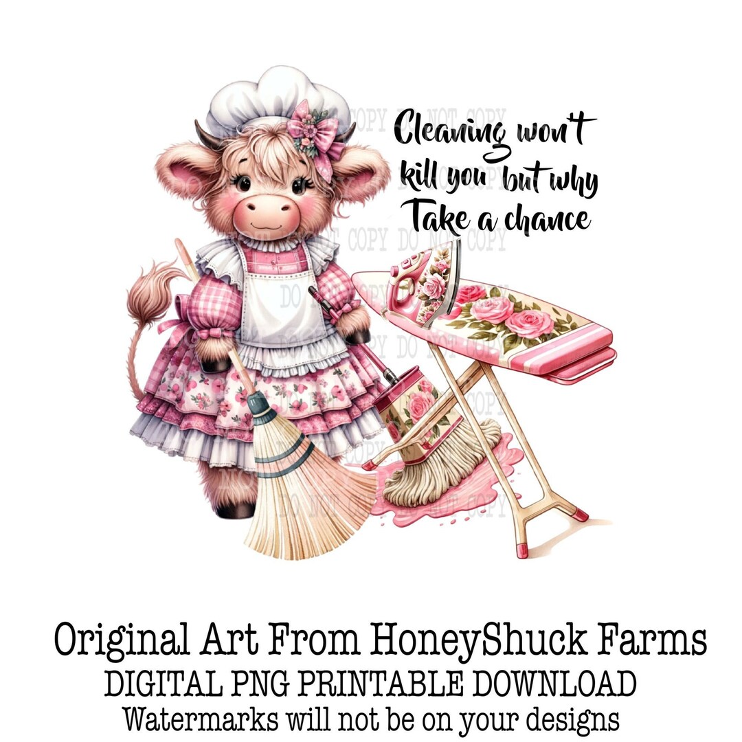 Highland Cow PNG, Cow Png, Digital Download, Funny Cow Png, Country ...